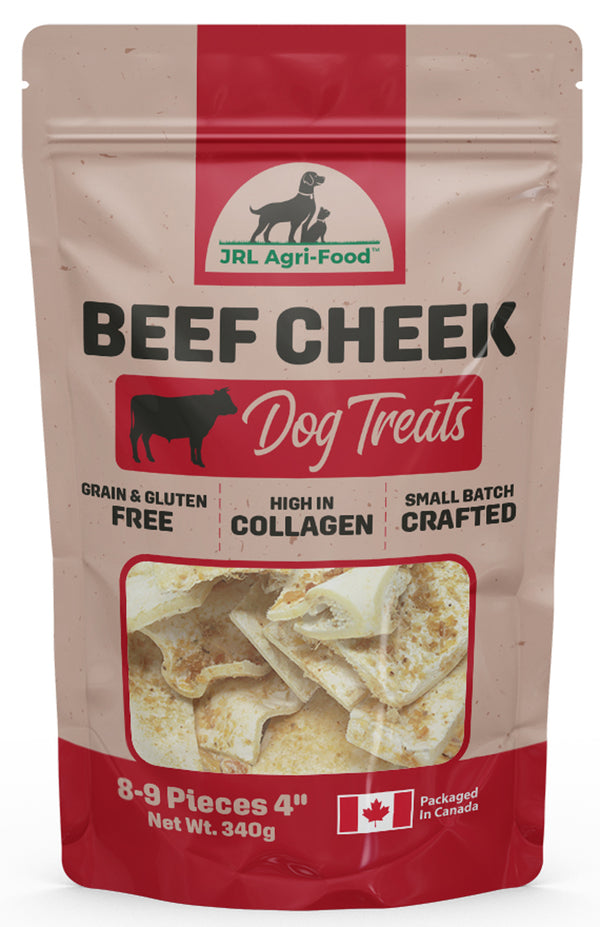 Beef Cheek Dog Chew Treat, 340 grams (12 oz.) Dusted With Bully Stick ...